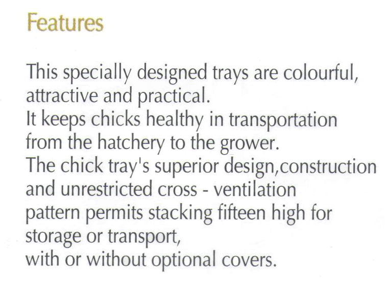Chick Transporting Trays – Automation master